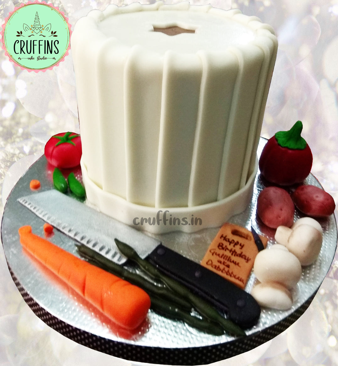 Chef Cap Theme Cake