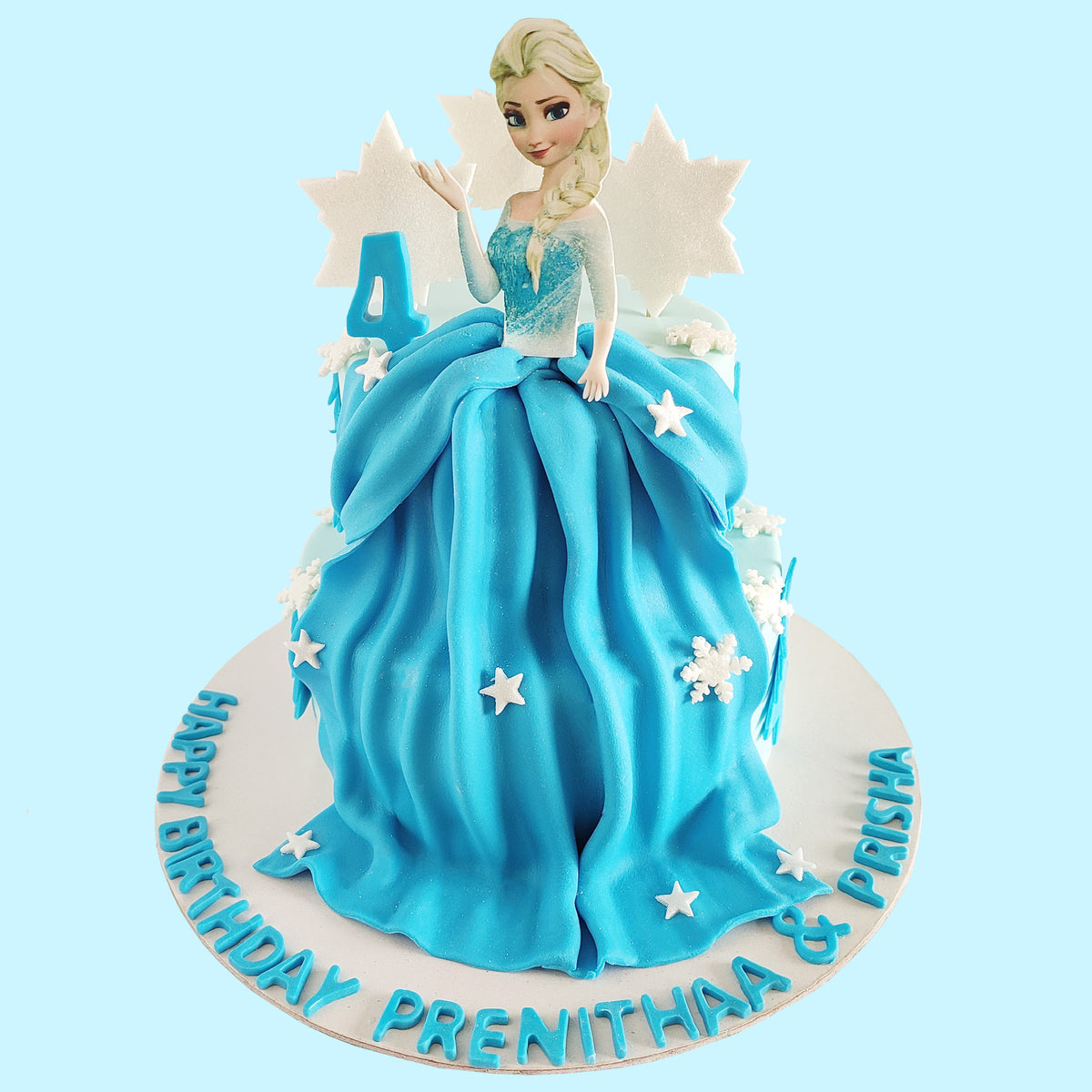 Frozen - Elsa Princess Gown Two Tier Cake