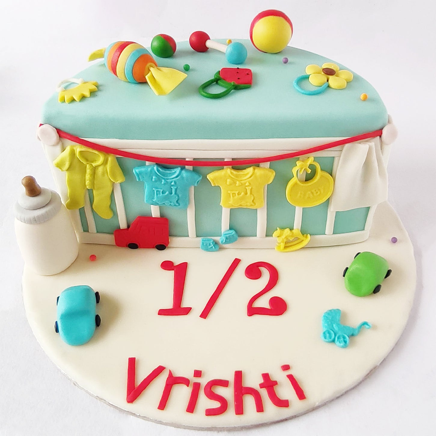 Half And Half Theme Cake