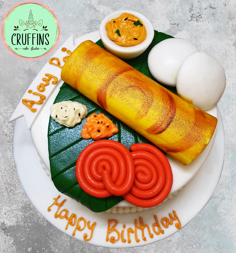 Idli and Dosa Theme Cake