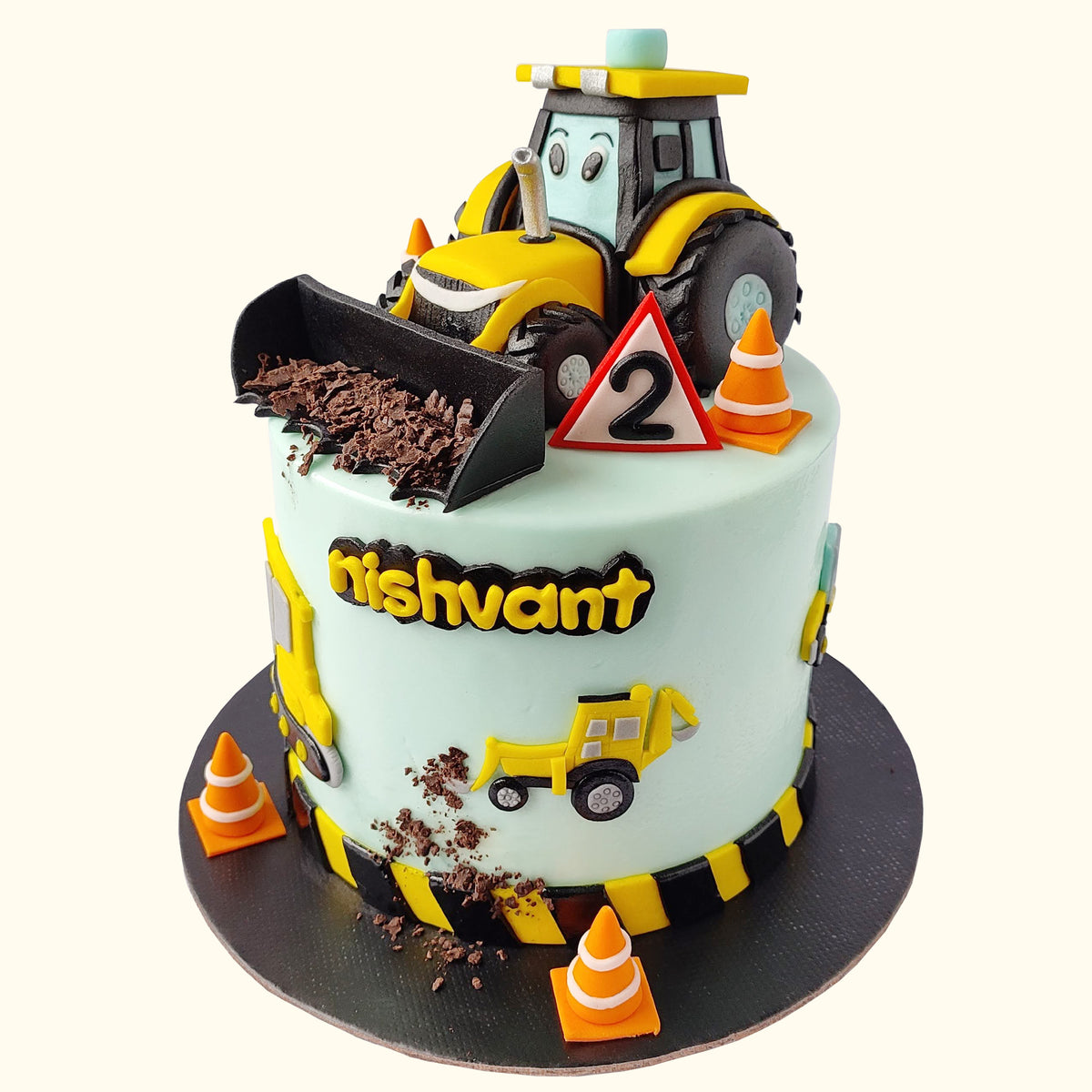 JCB Excavator Theme Cake