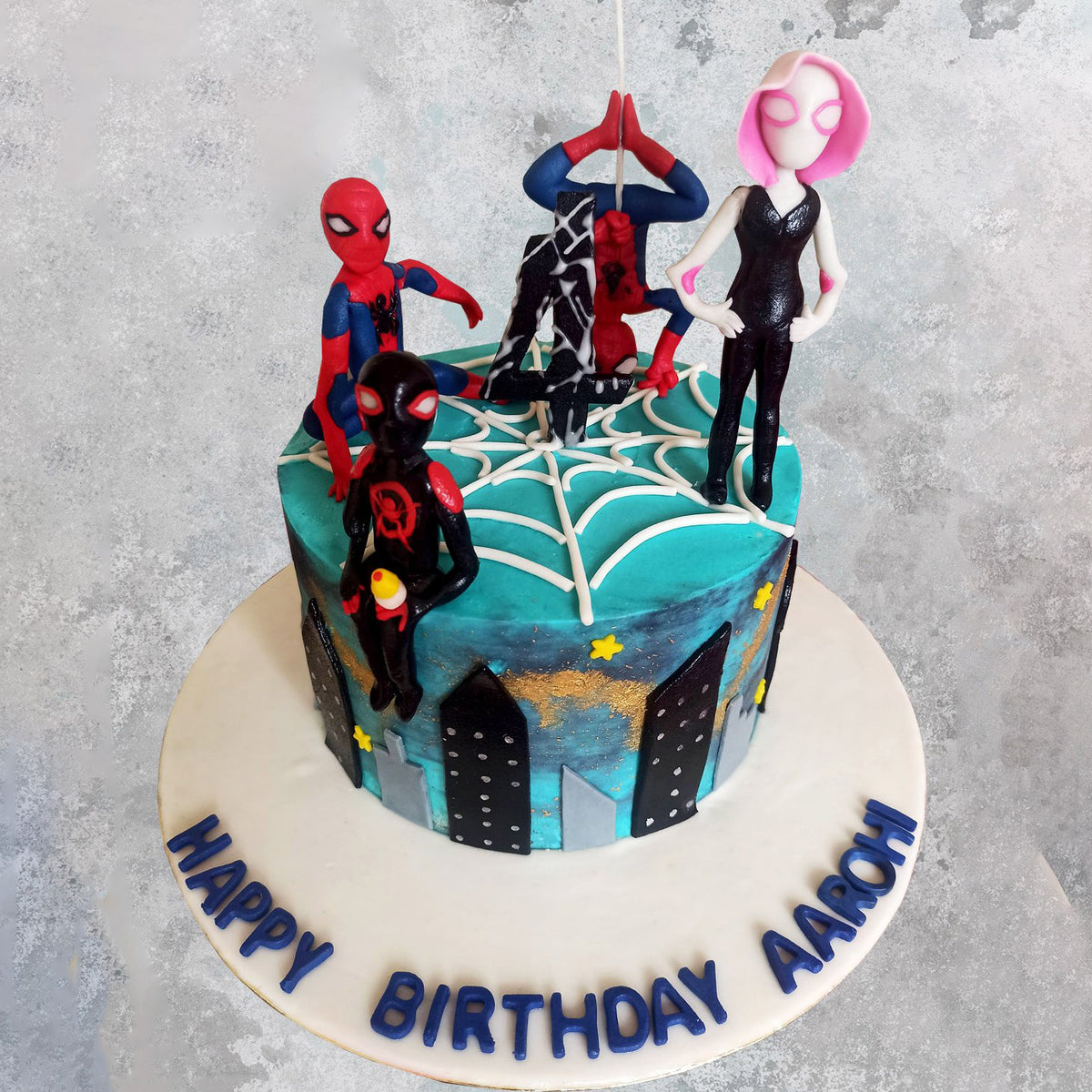 Spiderman : Into the Spider Verse Superhero Cake